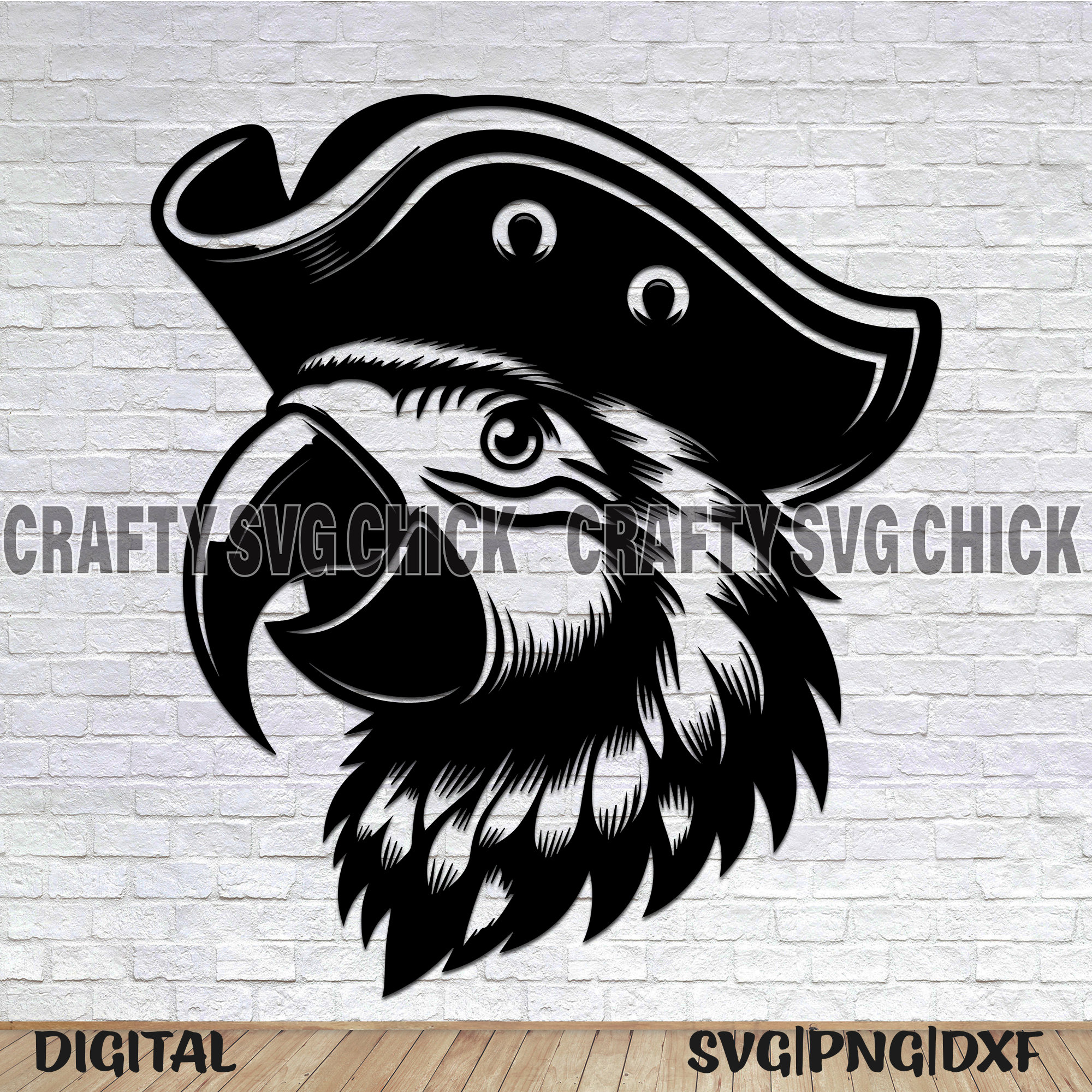 Parrot Pirate Svg, Parrot Pirate Png, Parrot Pirate Dxf, Engraving ...