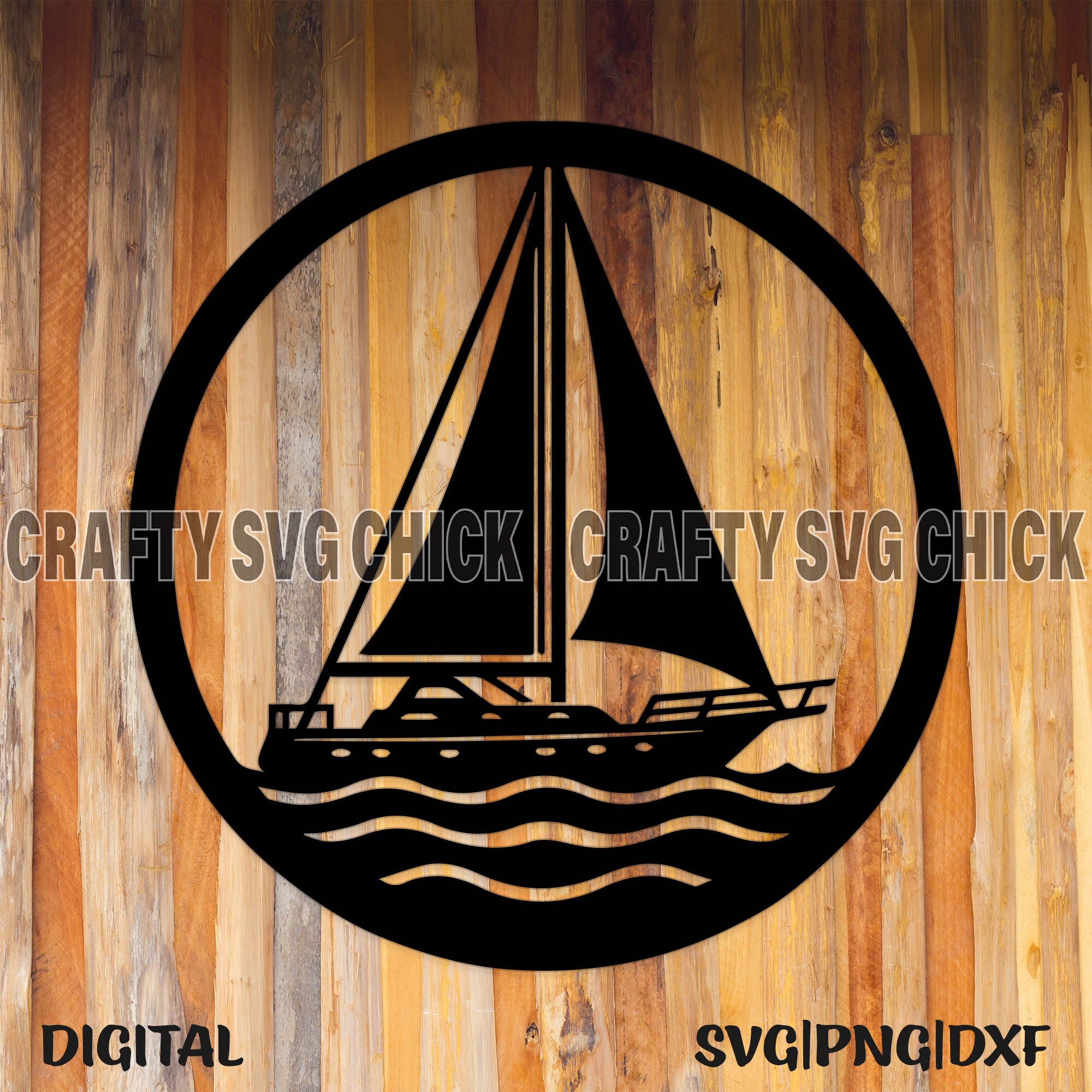 Sailboat Svg, Sailboat Png, Sailboat Dxf, Plasma Cut File, Glowforge ...