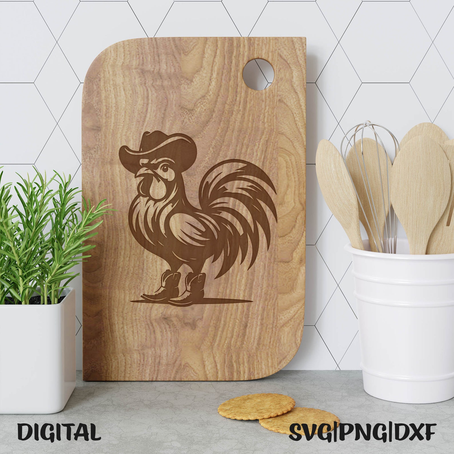 Rooster Cowboy Svg, Rooster Cowboy Png, Rooster Cowboy Dxf, Svg Pdf Png ...