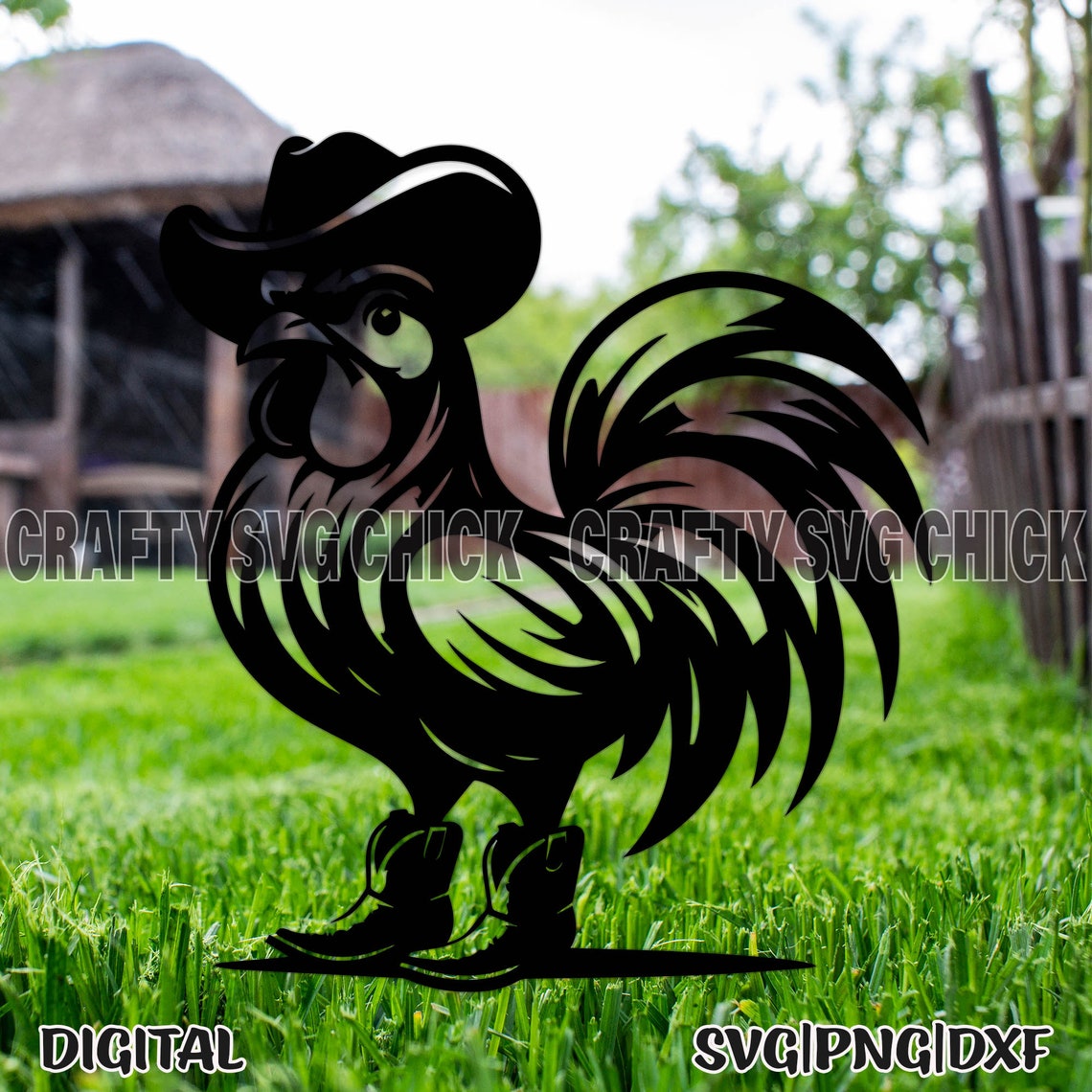 Rooster Cowboy Svg, Rooster Cowboy Png, Rooster Cowboy Dxf, Svg Pdf Png ...