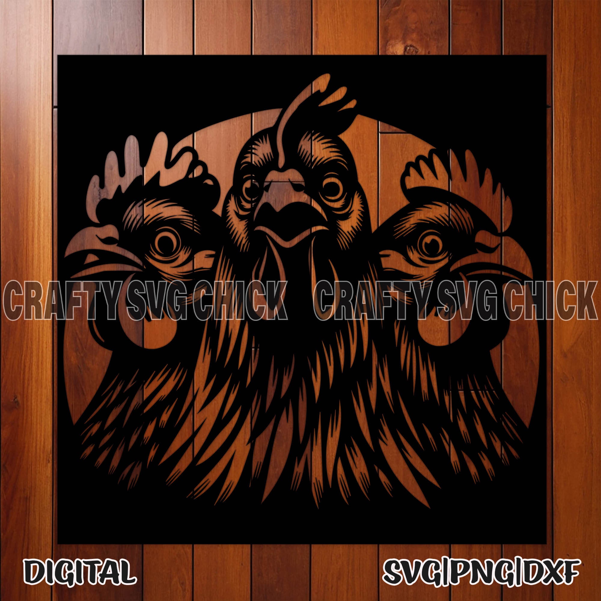 Three Hens Svg, Three Hens Png, Three Hens Dxf, Plasma Cut File ...
