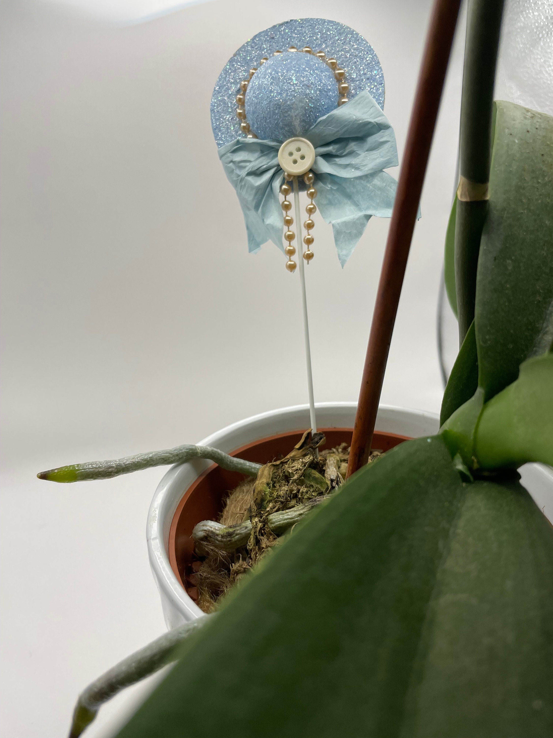 Sparkly Pastel Bonnet Plant Pick - Etsy