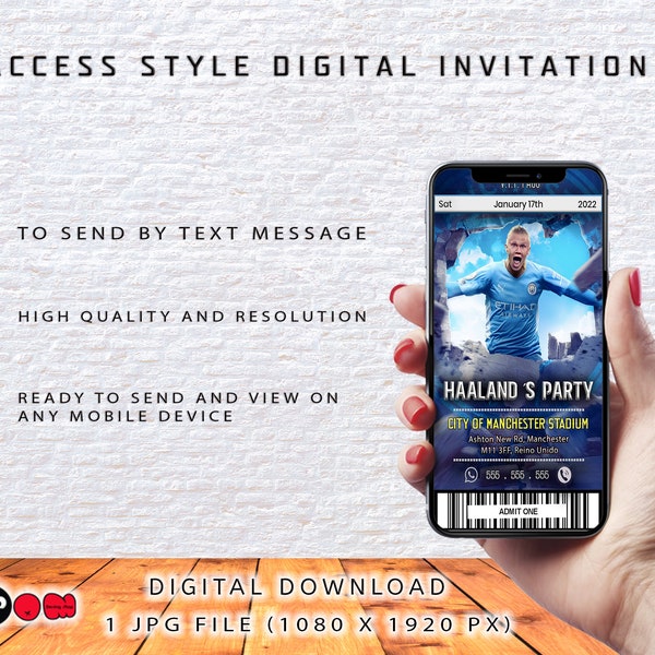 Manchester City Invitation - Etsy