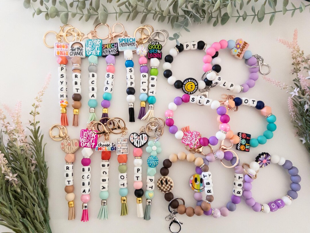 Therapist Keychain| SLP Keychain, OT Keychain, BCBA Keychain, Cute ...