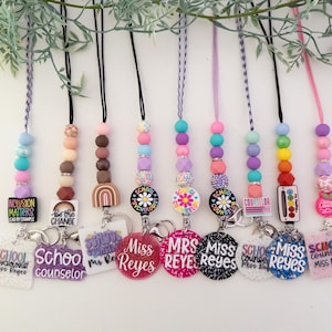 School Counselor Lanyard| School Psychologist Lanyard, Counselor Badge ...