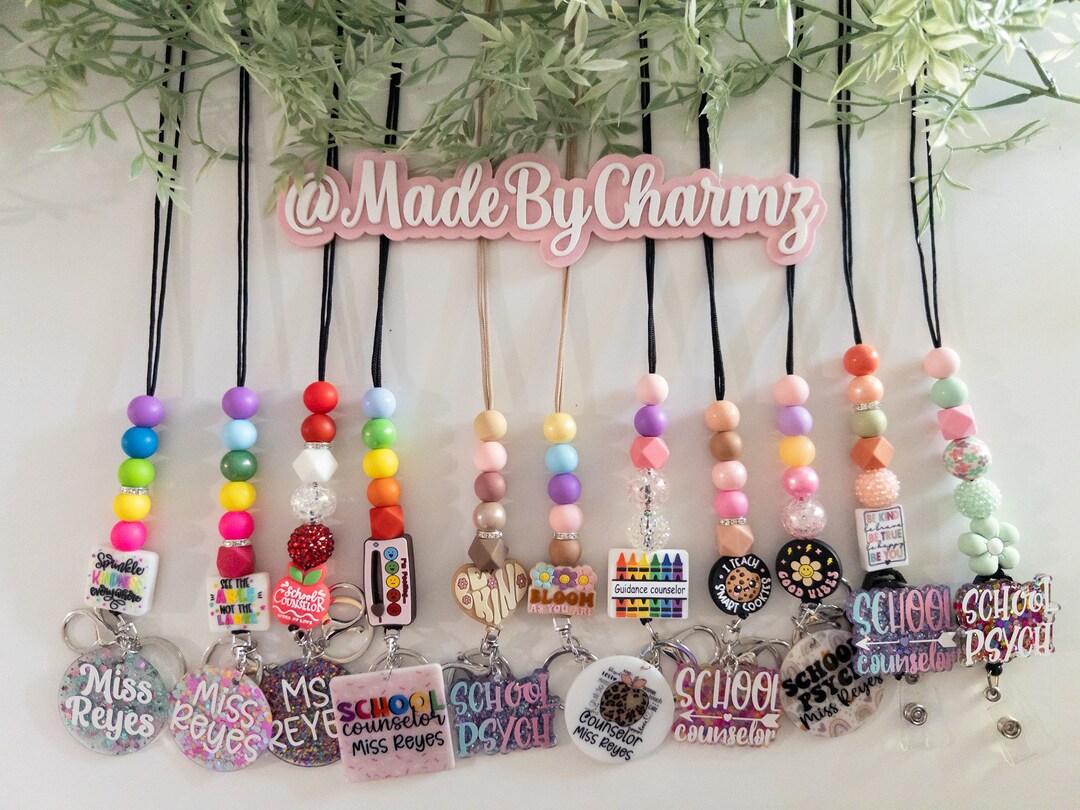 School Counselor Lanyard School Psychologist Lanyard, Counselor Badge ...