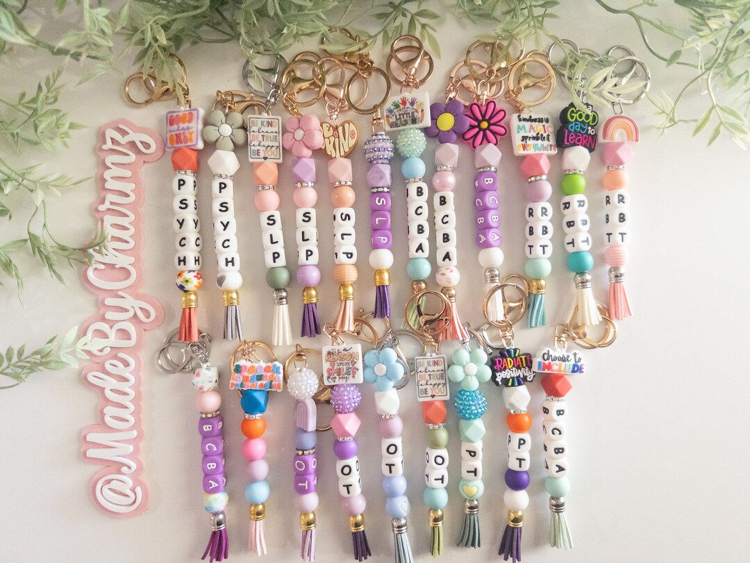 Therapist Keychain SLP Keychain, OT Keychain, BCBA Keychain, Cute ...