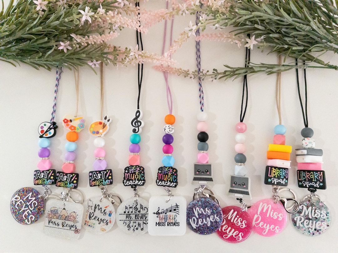 Music Teacher Lanyard| Art Teacher Lanyard, Library Squad Lanyard, Cute ...