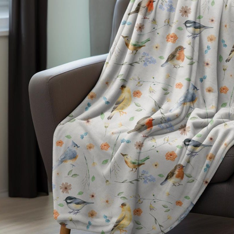 Small Bird Throw Blanket - Etsy UK