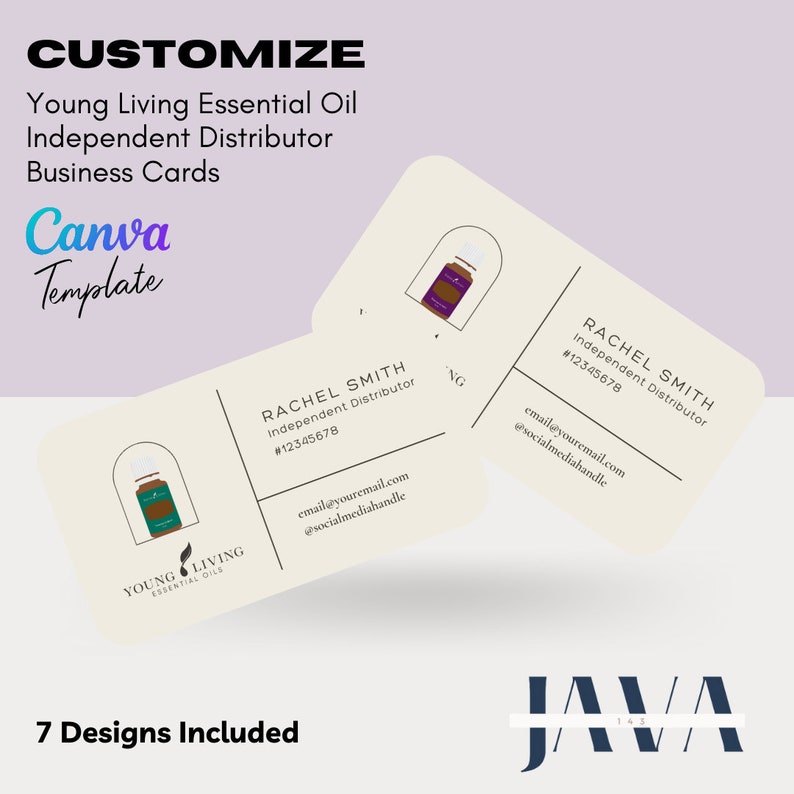 7 Young Living Distributor Business Cards Template - Etsy