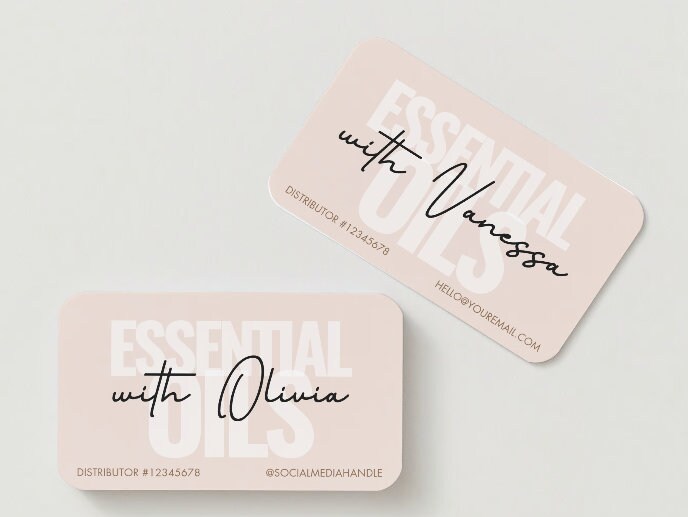 Essential Oil Business Card Templates 5 Colors - Etsy