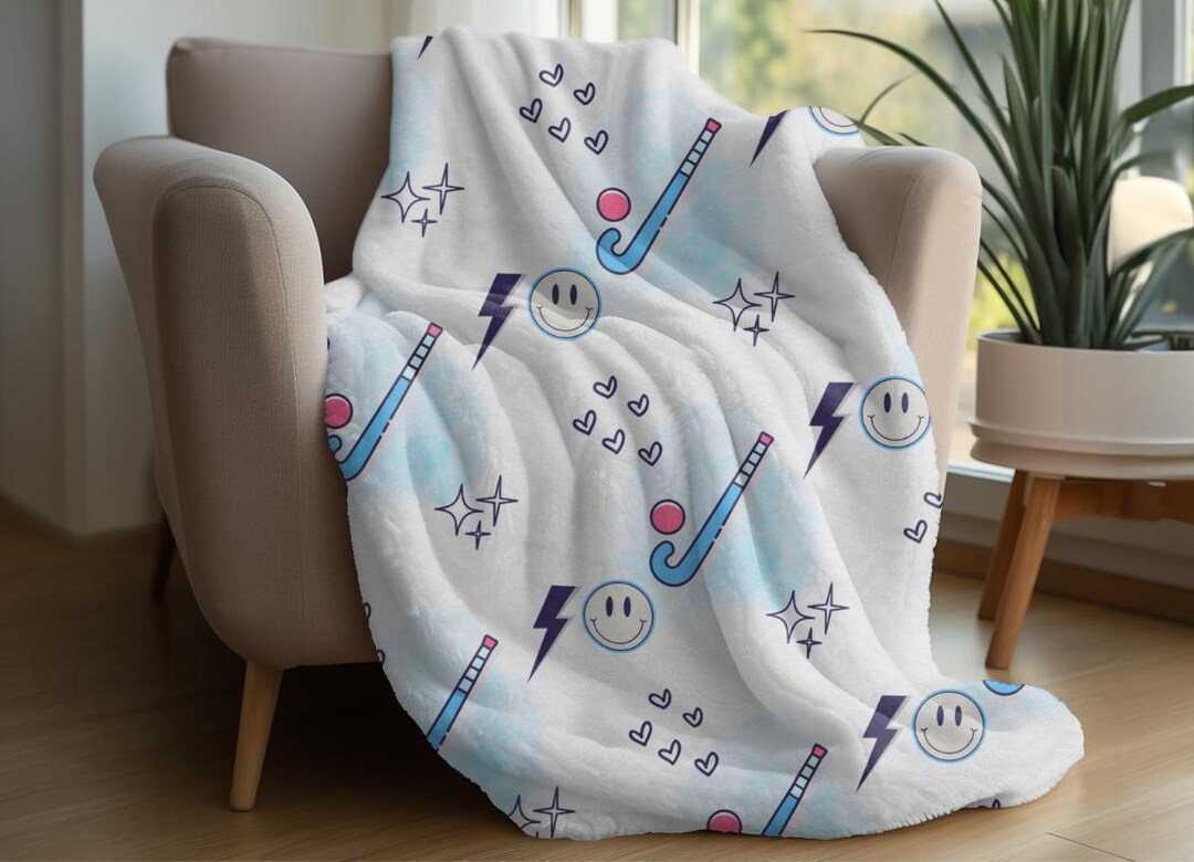 Preppy Field Hockey Light Velveteen Blanket - Etsy