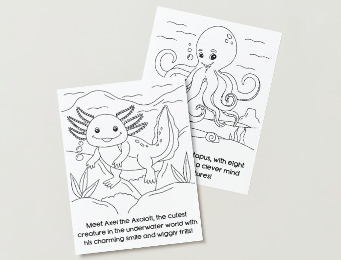Animal Coloring Pages With Stories: 60 Printable Pdfs (digital Download ...