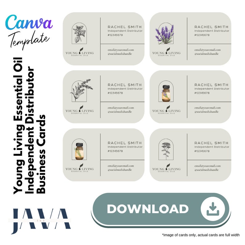 8 Young Living Distributor Business Card Templates - Etsy