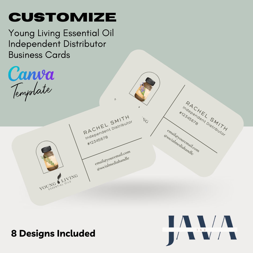 8 Young Living Distributor Business Card Templates - Etsy