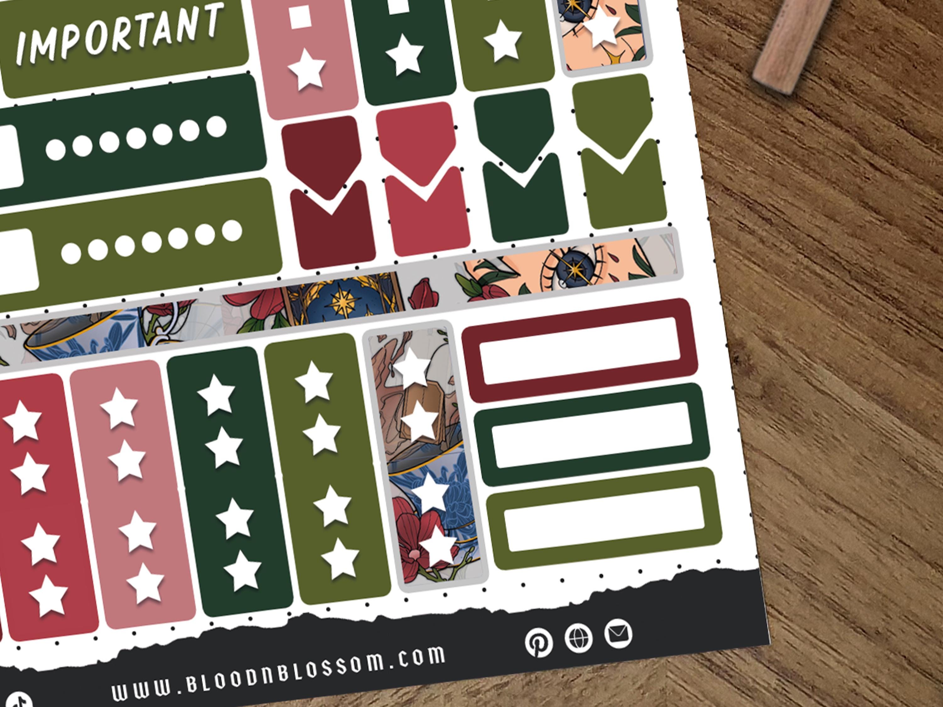 ACOTAR A Court Sticker Sheet ~ Functional Sticker Sheet ~ Journaling ...