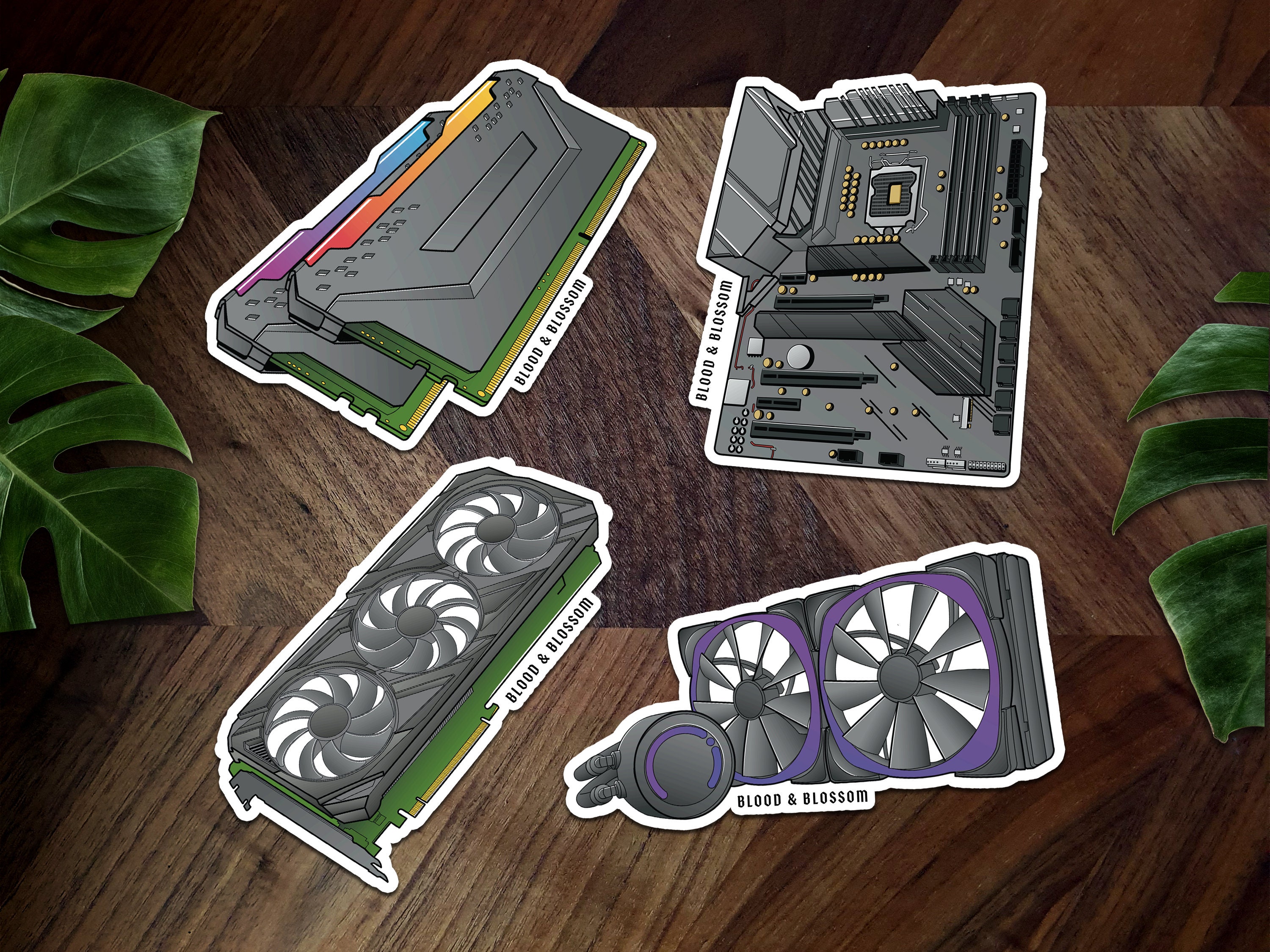 PC Gamer Stickers Gaming Die Cut Sticker Bujo Planner Retro Console ...