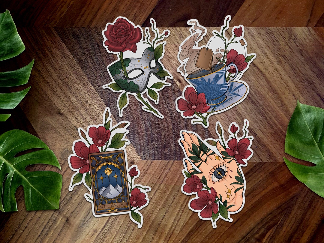 ACOTAR Vinyl Stickers ~ Rose Cute Stickers ~ A Court Series Inspired ...