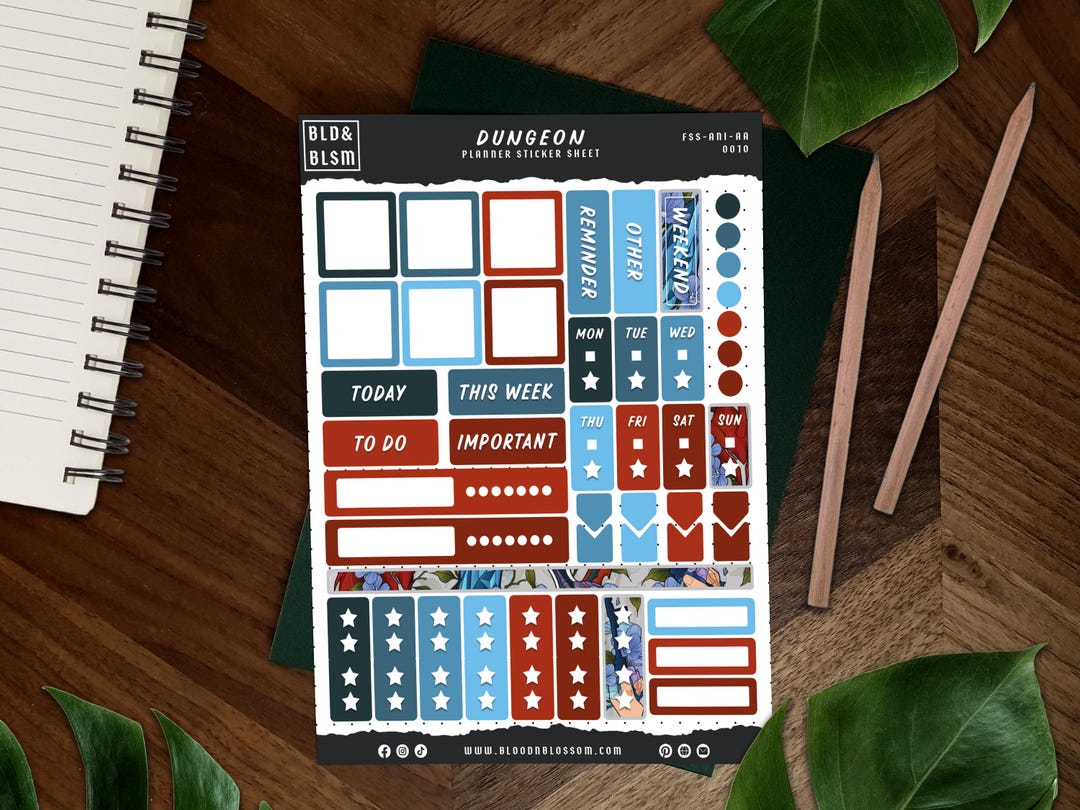 SL Dungeon Leveling Anime Sticker Sheet ~ Functional Isekai Sticker ...