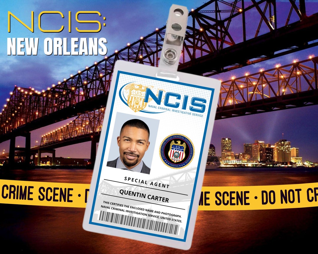 PRINTABLE Quentin Carter Id Card, NCIS New Orleans Cosplay, Id Badge ...