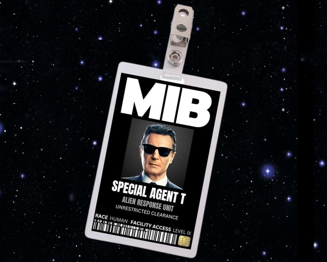 PRINTABLE Men in Black ID Card Badge | Special Agent T | Cosplay ...