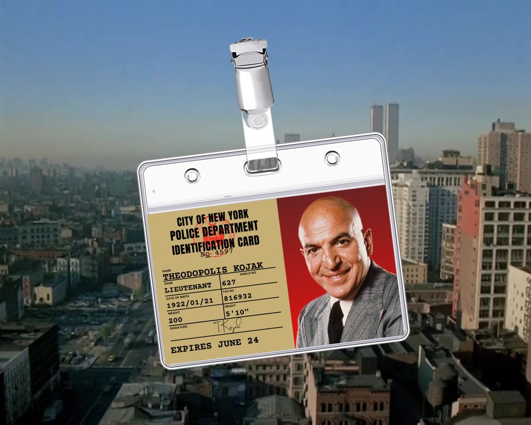 PRINTABLE Theodopolis Kojak Id Badge, Kojak, Lieutenant, Cosplay ...