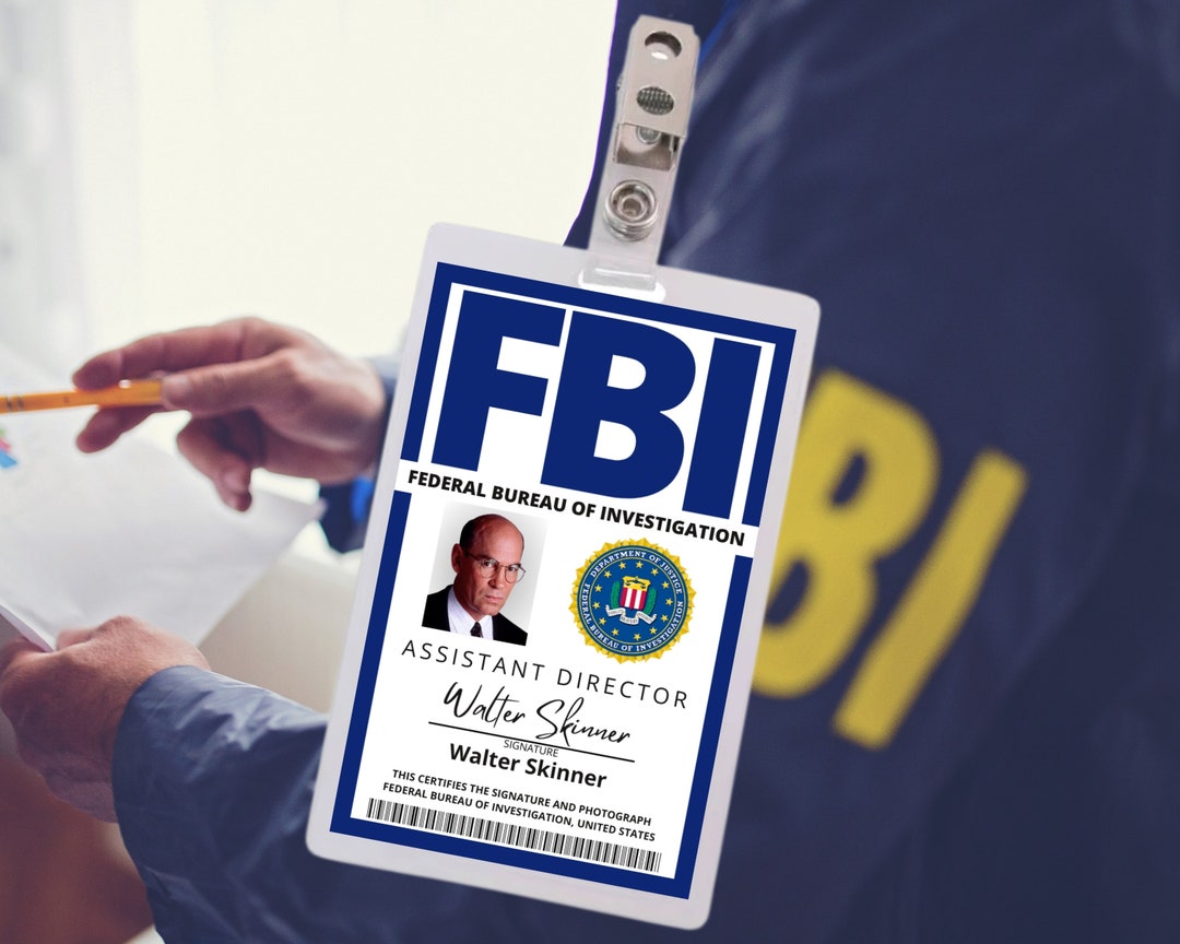 PRINTABLE X-FILES Id, Walter Skinner Id Badge, FBI Id, Cosplay ...