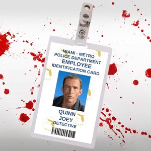 PRINTABLE Joey Quinn, Dexter, Cosplay, Id Card, Id Badge, Name Badge ...