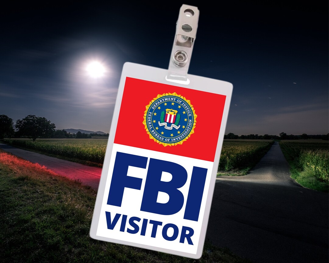 PRINTABLE XFILES Id Badge Visitor X Files, FBI, Cosplay Accessories ...