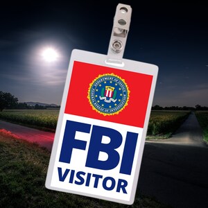PRINTABLE XFILES Id Badge Visitor X Files, FBI, Cosplay Accessories ...