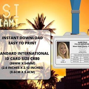 PRINTABLE Calleigh Duquesne, CSI Miami, Id Badge, Cosplay, Accessories ...