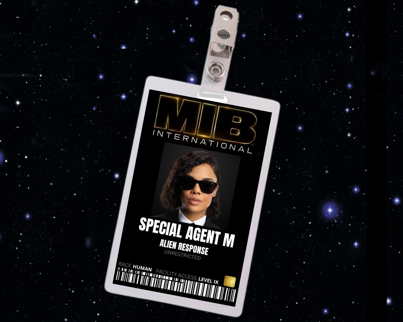 PRINTABLE Man in Black International Agent M ID Card Badge - Etsy
