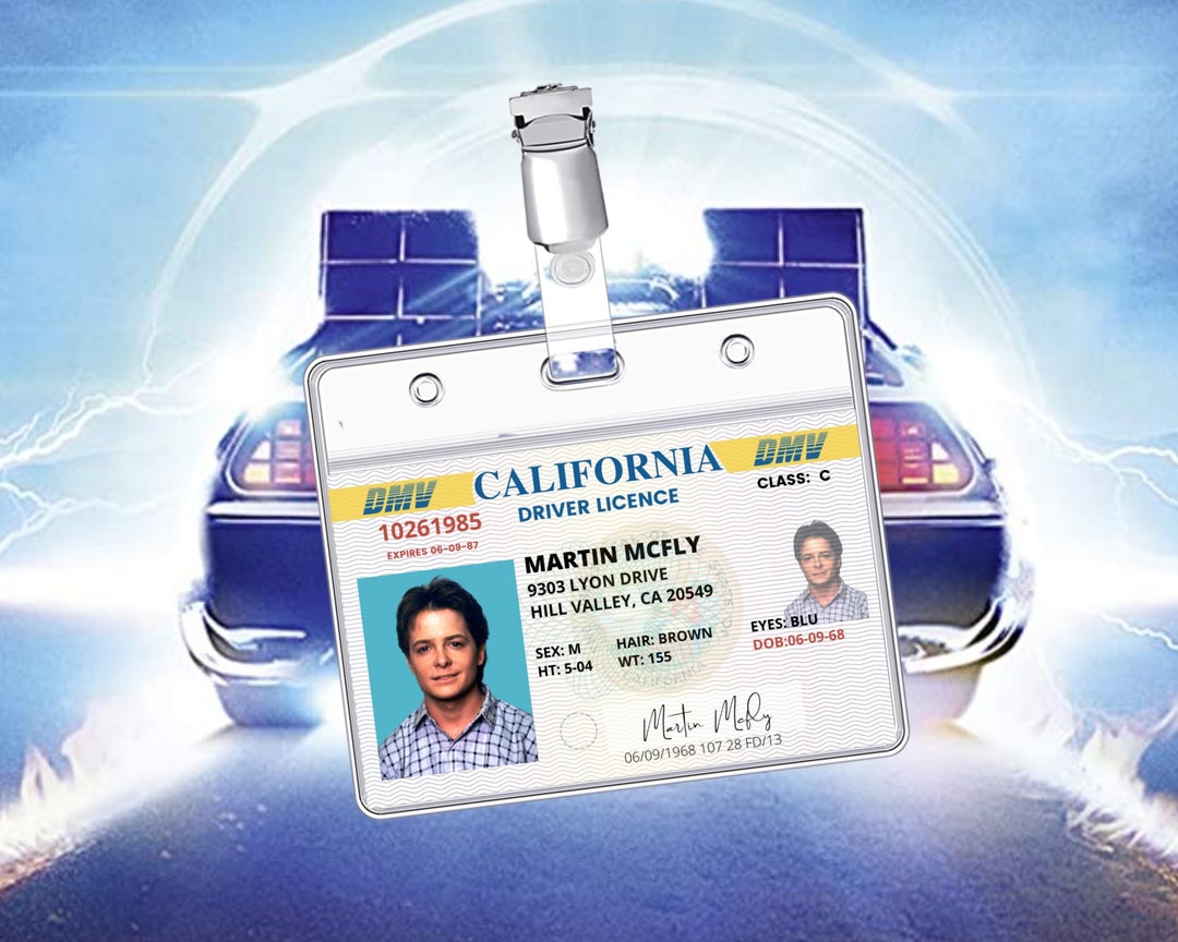 PRINTABLE MARTIN MCFLY, Drivers License, Id Card, Cosplay Accessories ...