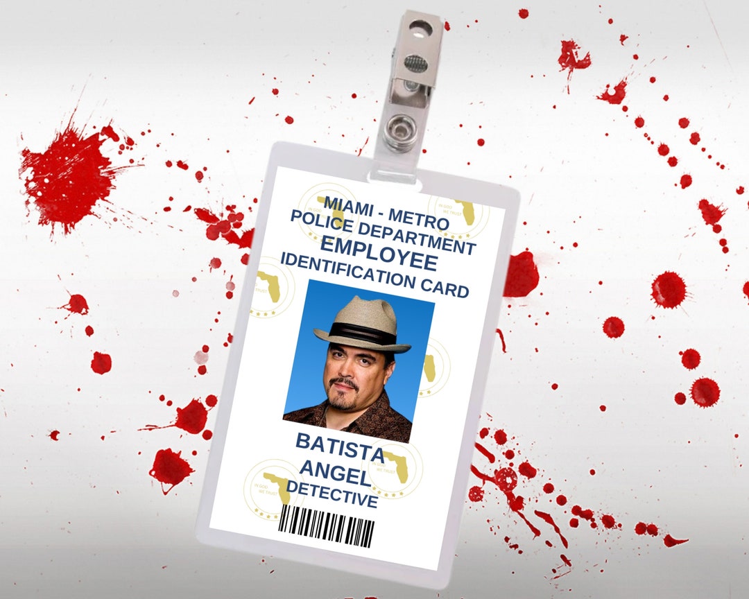 PRINTABLE Angel Batista, Dexter, Cosplay, Id Card, Id Badge, Name Badge ...