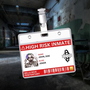 PRINTABLE Joker ID Card, Belle Reve Penitentiary, Prop, Cosplay, Id ...