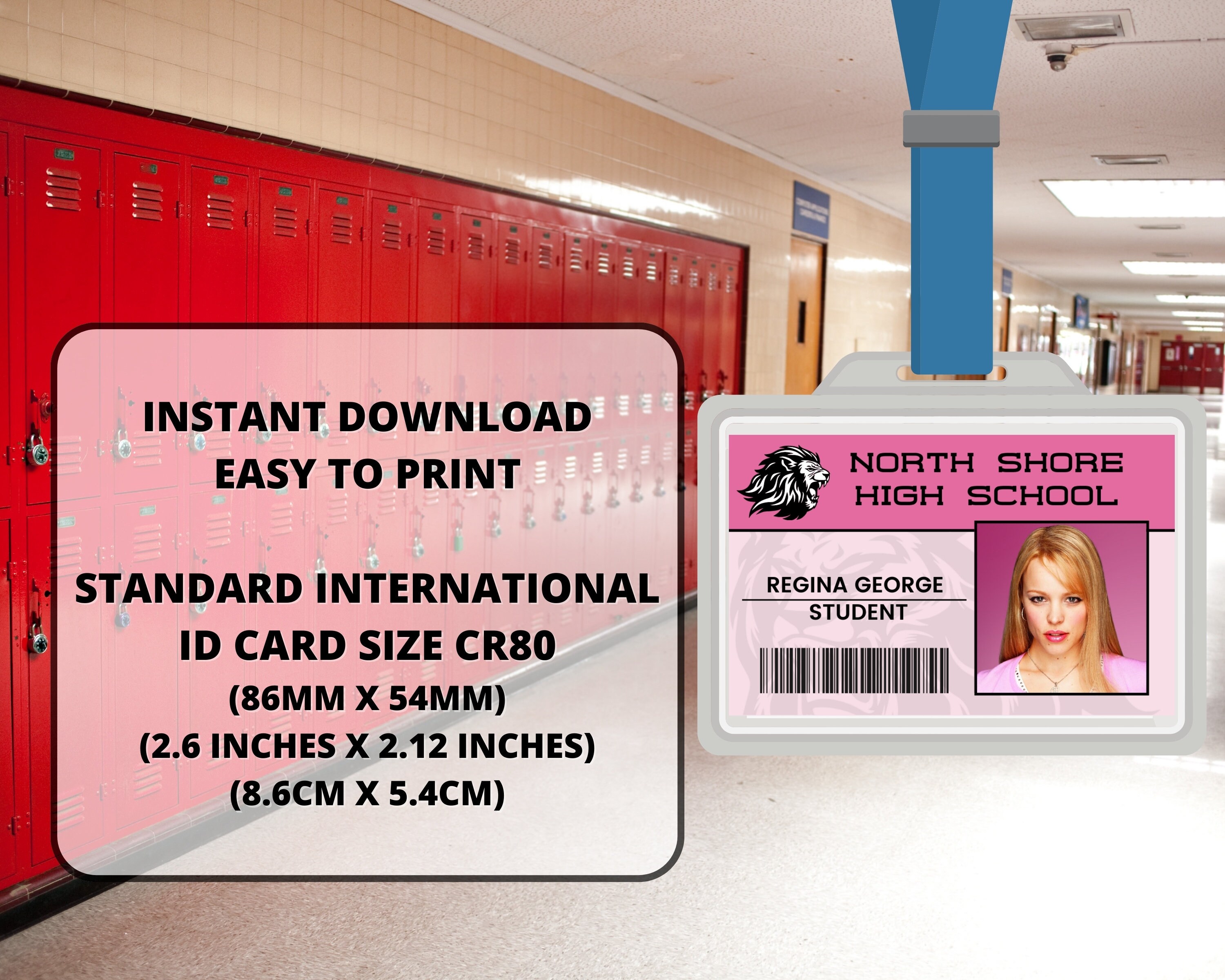 PRINTABLE REGINA GEORGE Id Badge Mean Girls Cosplay - Etsy