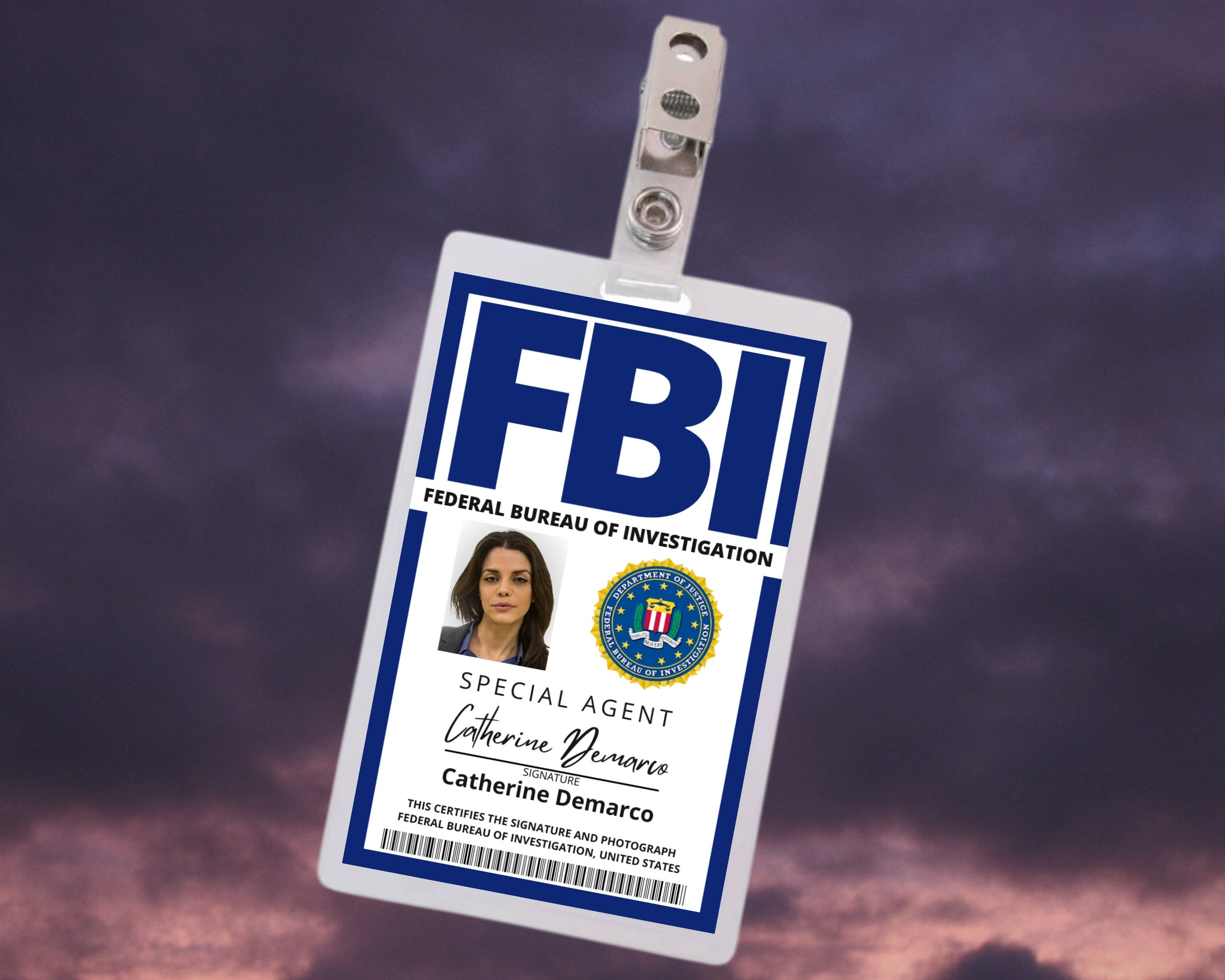PRINTABLE Catherine Demarco Id Graceland Special Agent Id - Etsy