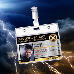 PRINTABLE X-MEN Iceman ID Card Badge Special Agent Cosplay Costume Name ...