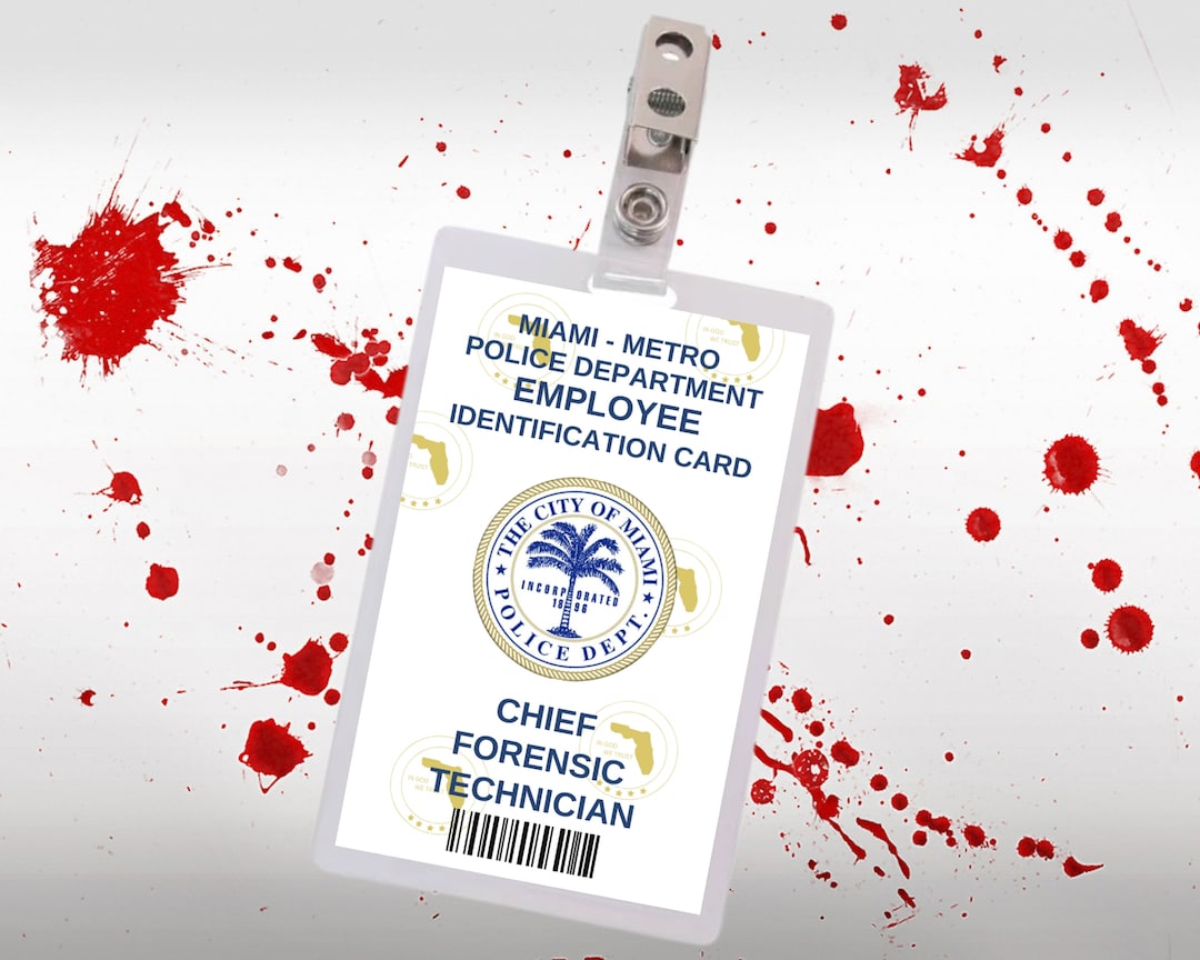 PRINTABLE Miami Metro Police Id, Dexter, Cosplay, Id Card, Id Badge ...