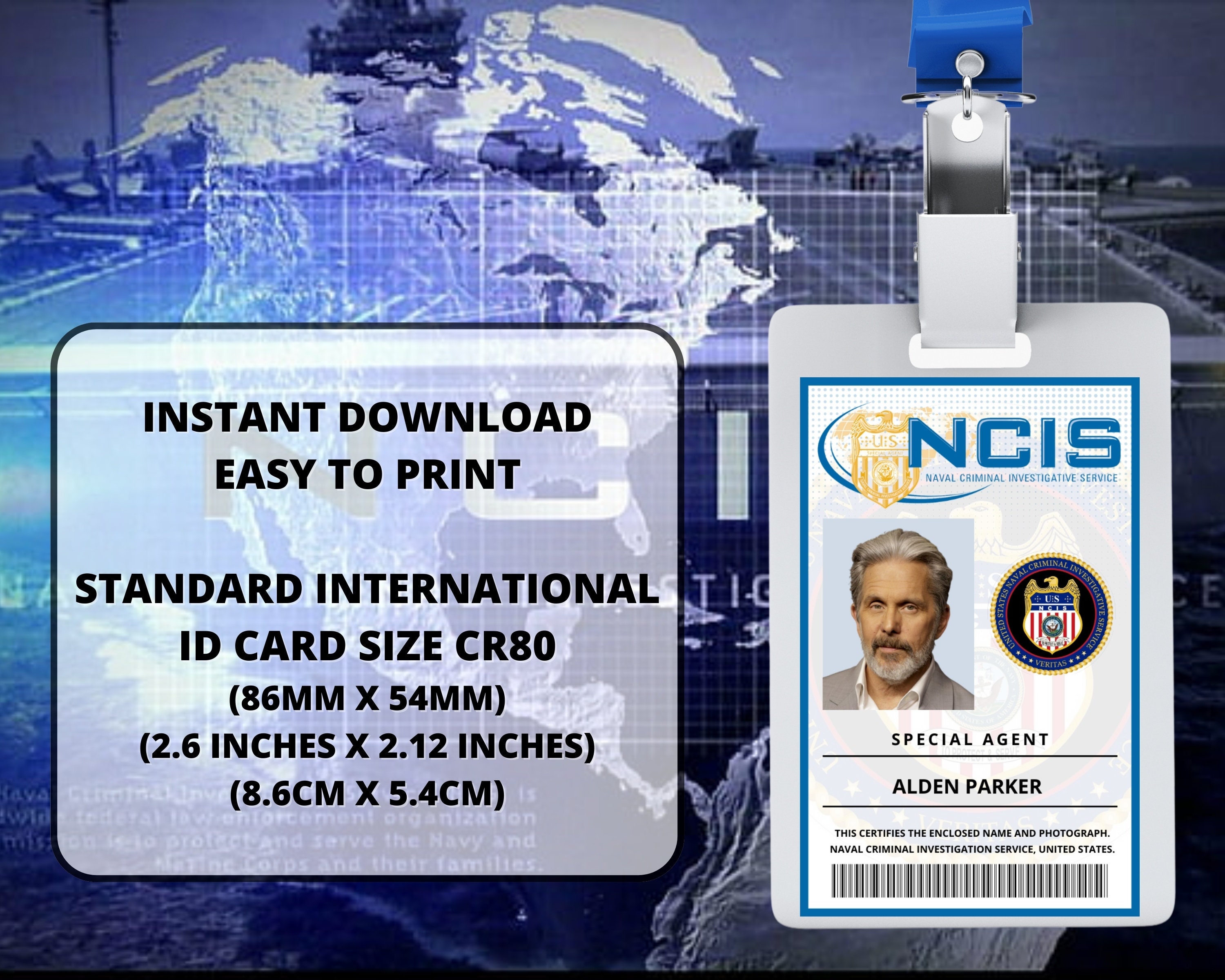 PRINTABLE Alden Parker Id Card NCIS Cosplay Id Card Id - Etsy