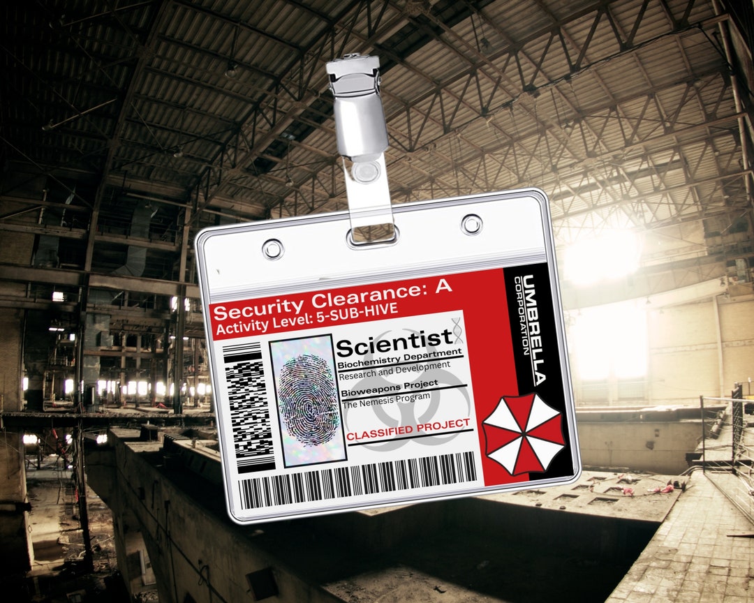 PRINTABLE Umbrella Corporation | Scientist Id | Resident Evil | ID Card ...