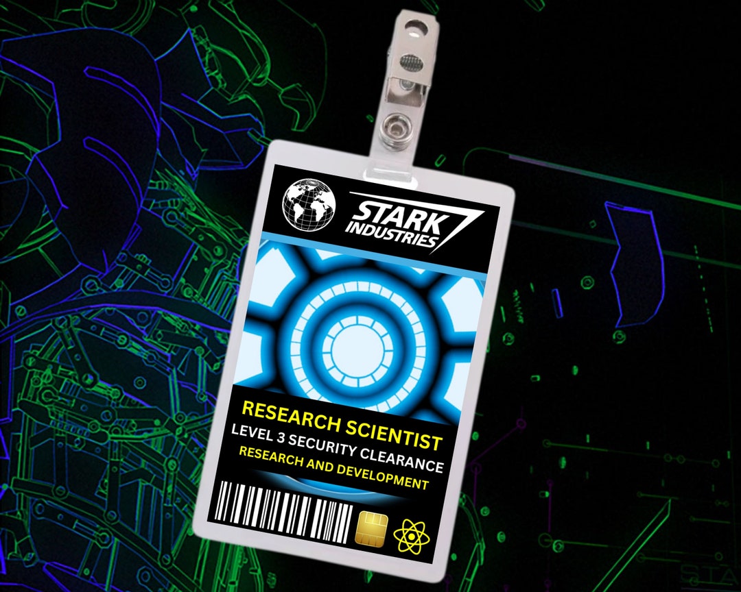 PRINTABLE Stark Industries | Research Scientist | ID Card Badge ...