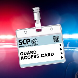 PRINTABLE GUARD Access Card, SCP Foundation Cosplay Id Card, Id Badge ...