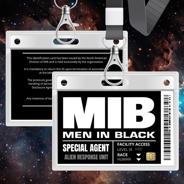 Printable Id Badge Mib - Etsy