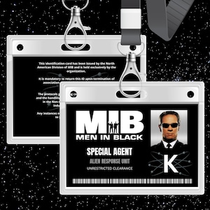 PRINTABLE Men in Black ID Card Badge | Special Agent K |cosplay ...