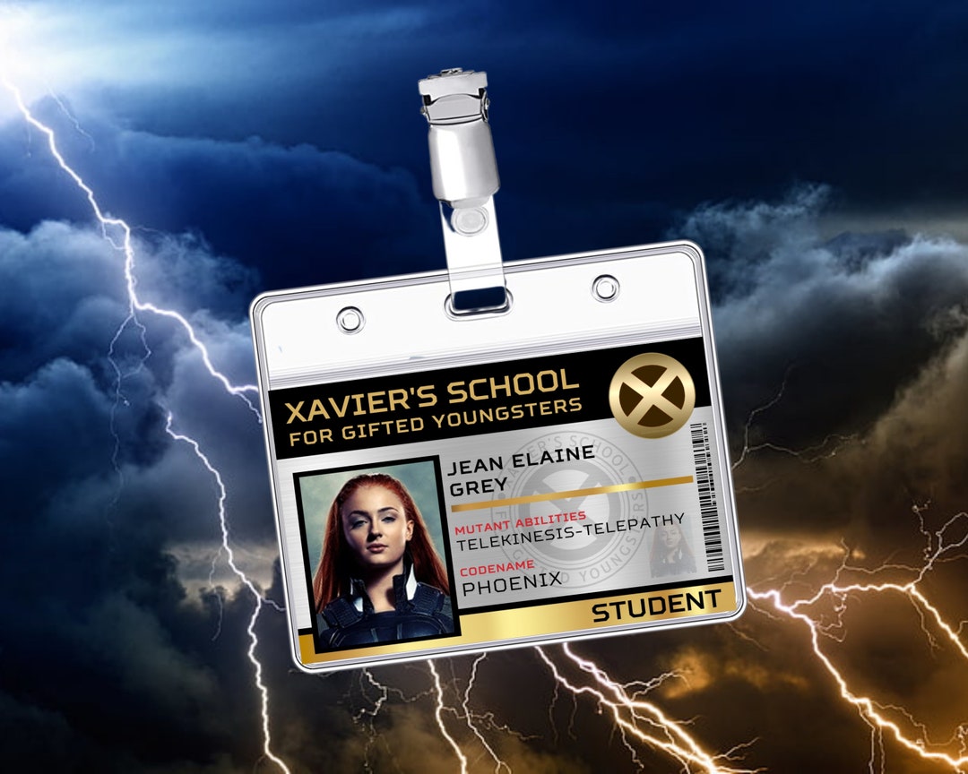 PRINTABLE X-MEN Phoenix ID Card Badge Special Agent Cosplay Costume ...
