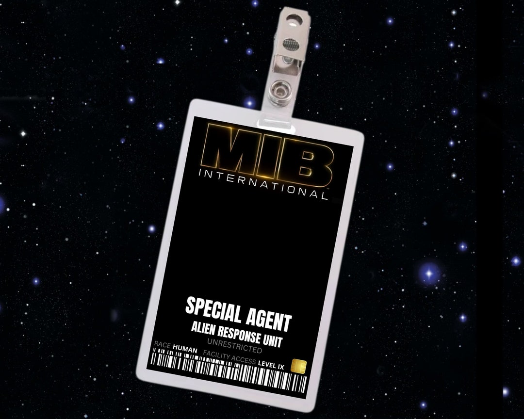 PRINTABLE Men in Black International ID Card | Badge | Special Agent ...