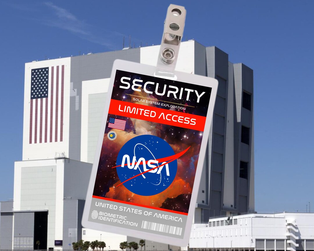 PRINTABLE Nasa Security ID Card Badge Cosplay Costume Name Tag Prop ...