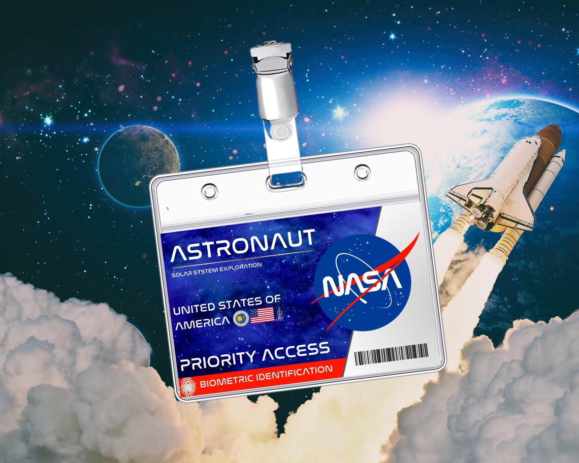 PRINTABLE Nasa Astronaut ID Card Badge Cosplay Costume - Etsy UK
