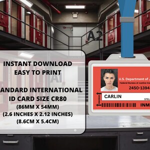 PRINTABLE Stella Carlin, Orange is the New Black, Id Card, Name Badge ...